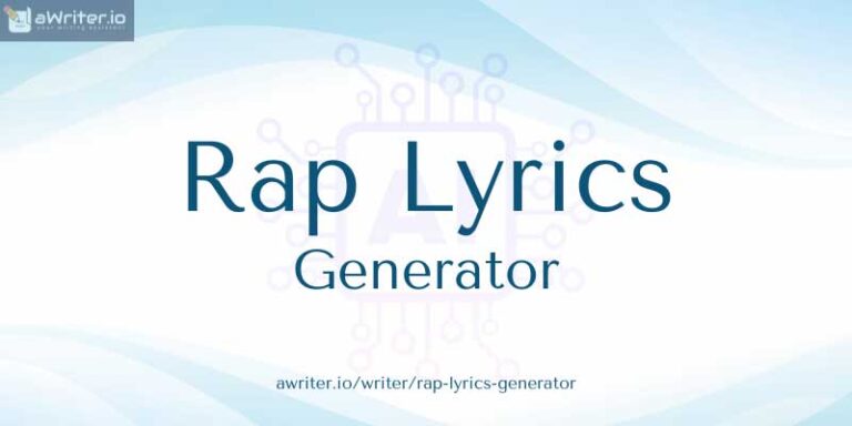 100% Free AI Rap Lyrics Generator Tool 2025 | aWriter.io